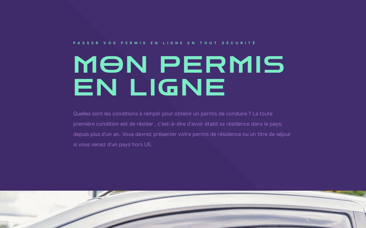 Mon permis de conduire en ligne